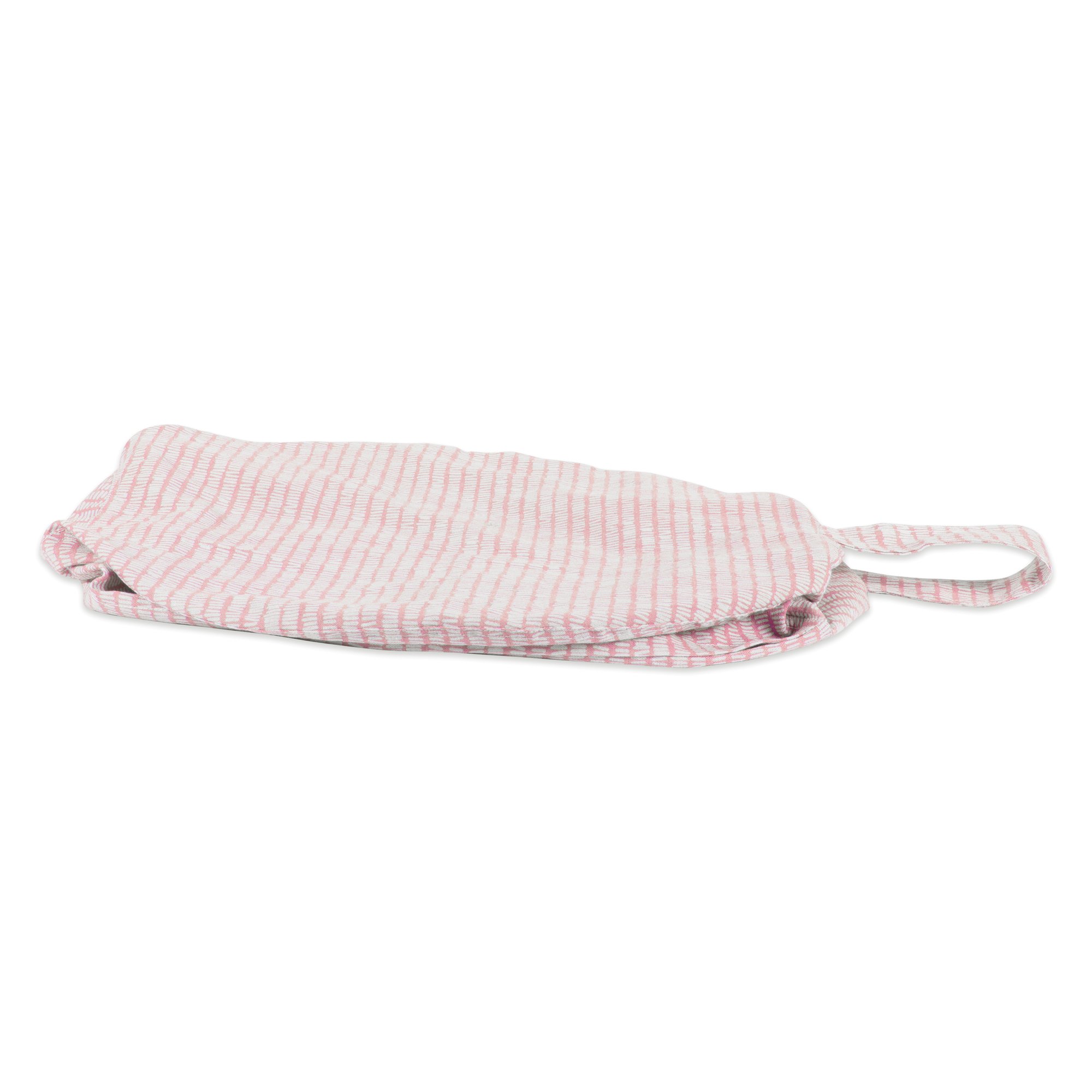 DII Keeping Score Stripes Print, Large Bean Bag Chair Cover for Kids & Stuffed Animal Storage, Pink Sorbet, One Size