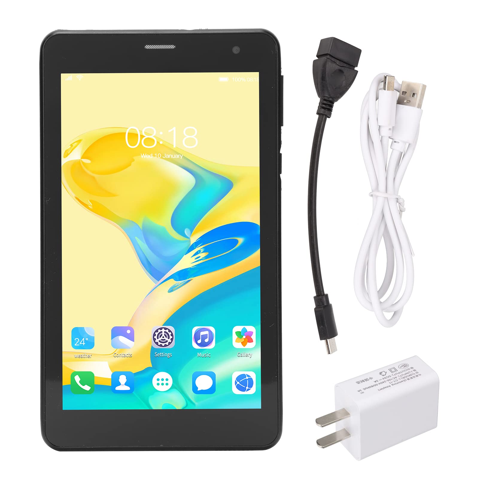 Jakoo 7 inch Tablet 2.4G 5G 2G 32G RAM 128GB Dual Band Kids Tablet Holder for Home use US Plug