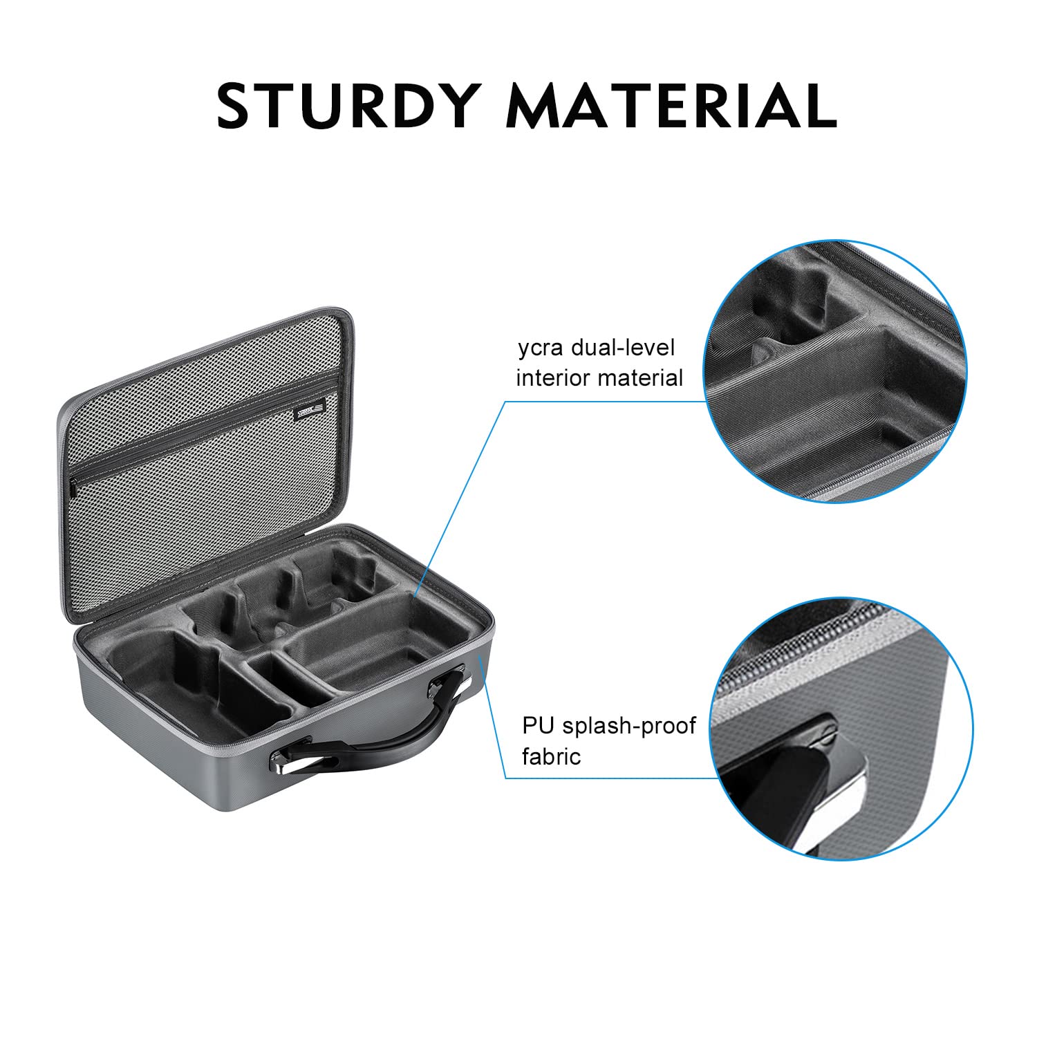 GLGLMA Carrying Case for DJI AIR 2/2S Drone Accessories Storage Bag Hard Case Pressure Resistance Waterproof Large Capacity
