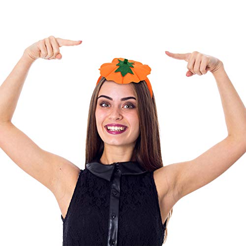 WILLBOND 2 Pieces Halloween Pumpkin Headbands Pumpkin Hair Hoops Pumpkin Hair Band Halloween Costume Party Headwear Accessory