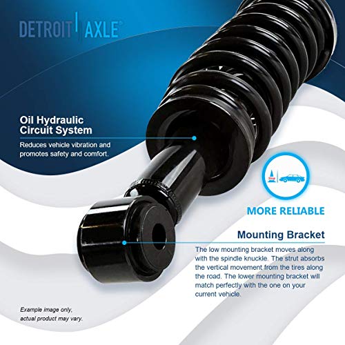 Detroit Axle - Front End 14pc Suspension Kit for 2005-2008 Ford F-150 Lincoln Mark LT, 2 Upper Control Arms, 2 Struts w/Coil Springs, 2 Lower Ball Joints 2 Sway Bars 4 Tie Rods 2 Boots Replacement