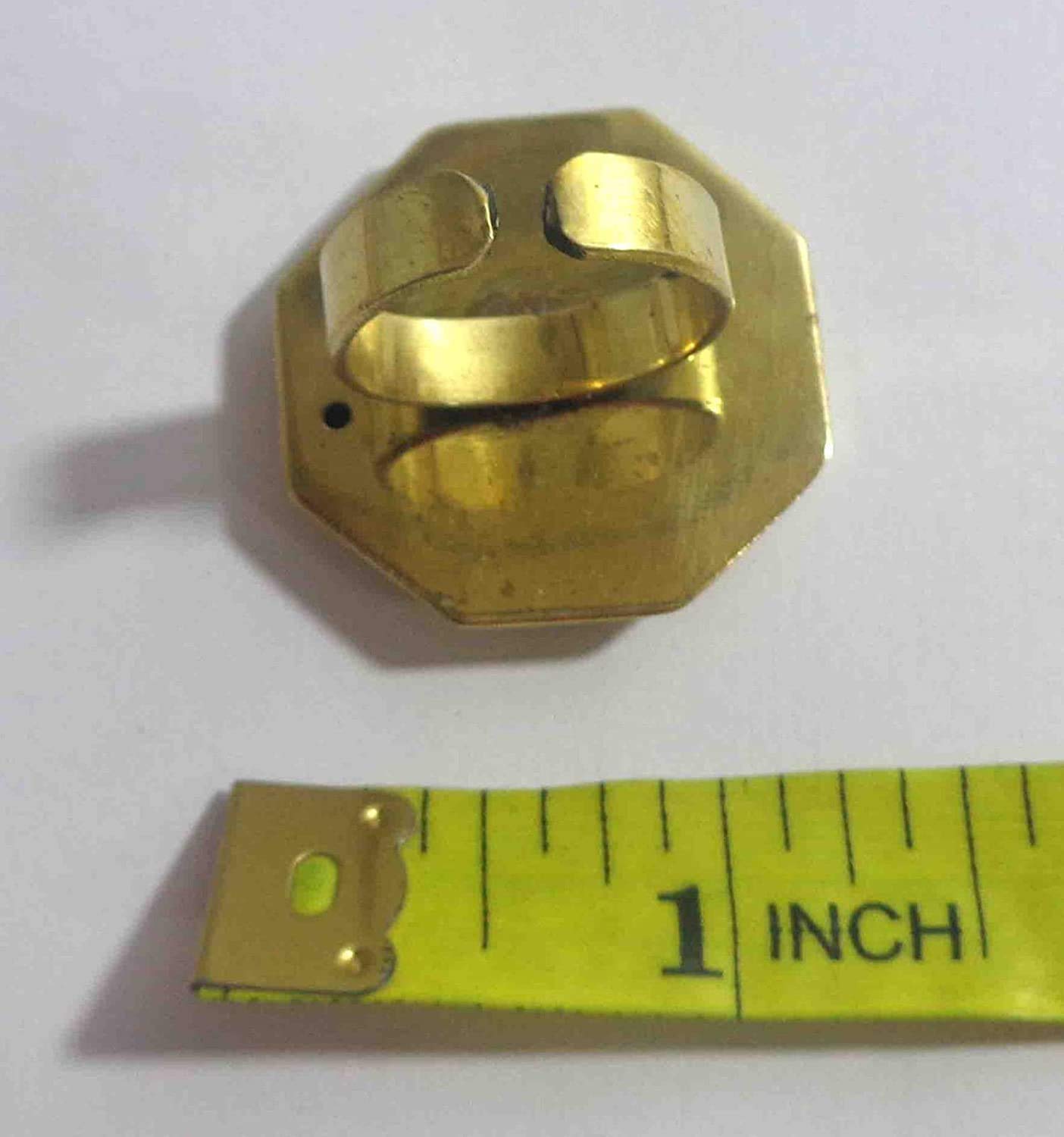 Egyptian Finger Ring Hieroglyphic Ankh Lotus King Tut Pharaoh Brass Hand Adjustable Pharaohs Costume Pharaoh’s Jewelry Accessory Handmade Engraved Symbol Wholeness Vitality Immortality Hieroglyphics
