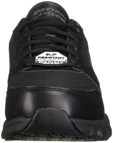 Skechers Men's Nampa Food Service Shoe, Black, 11.5 Wide