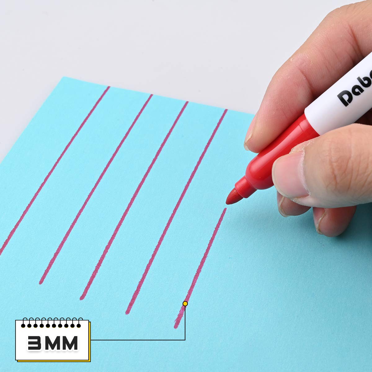 Dabo & Shobo Marking Pen 36 Thread Set, Fine Nib Marking, Multi Color, Fast Drying, Suitable For Classroom Office Meeting
