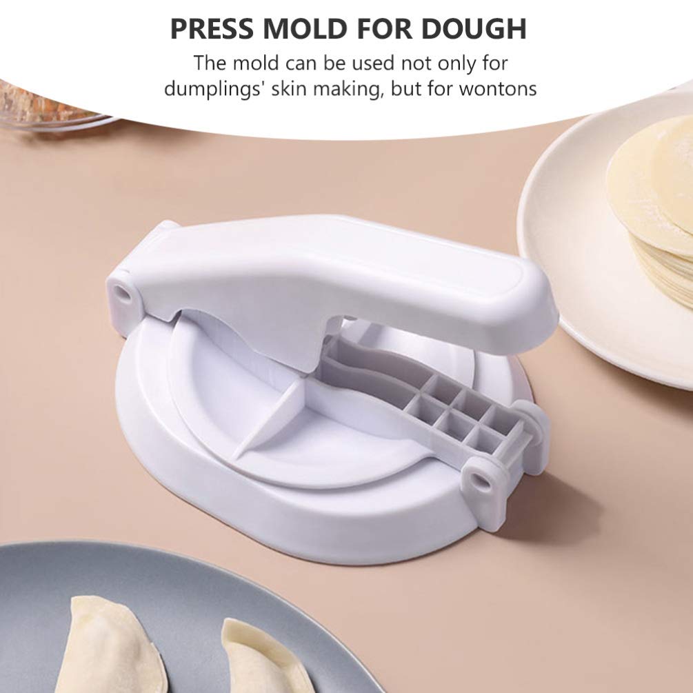 Hemoton 1Pc Dumpling Wrapper Manual Tortilla Maker Tortilla Maker Machine Mountain Pie Maker Dumpling Dough Presser Taco Tortillas Manual Dough Press Tool White Household to Rotate Folder