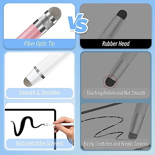 Stylus Pens for Touch Screens(3 Pcs), High Precision Fiber Tips Stylus Pen for iPad Compatible with iPad/iPhone/Android/Tablet and All Universal Touch Screen Devices