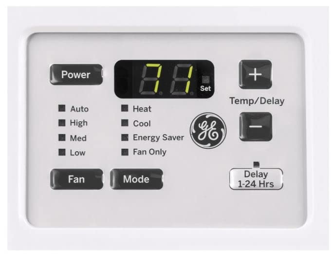 GE AHE08AX 8,000 BTU 350 Sq. ft. Window Air Conditioner with Heat (Renewed)