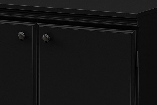 South Shore Morgan Small 2-Door Storage Cabinet Pure Black, 31.5" x 32 3/8" x 32 7/8"