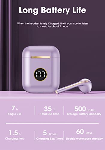 Homztil Ethic 6 TWS Bluetooth Headphone Earphone LED Battery Display Stereo Wireless Headset Earbuds in Ear Handsfree Ear Buds