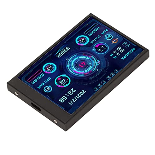 PC 3.5 Inch IPS USB Mini Screen Temperature Display CPU Data Monitor Multifunction Clear Data Mini ITX PC Case Monitor for PC Chassis