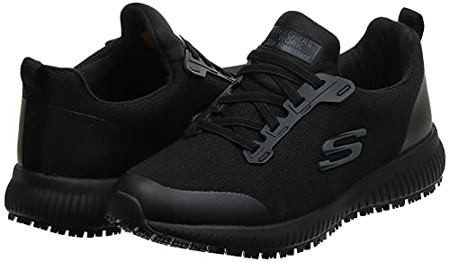 Skechers Women's Squad SR Food Service Shoe, Black, 9