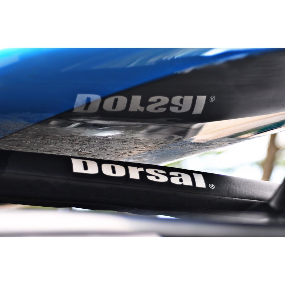 Dorsal Aero Roof Rack Pads for Factory and Wide Crossbars - Pack of 2 for Surfboards Kayaks Sups Snowboards Polyester 34" Inch Black