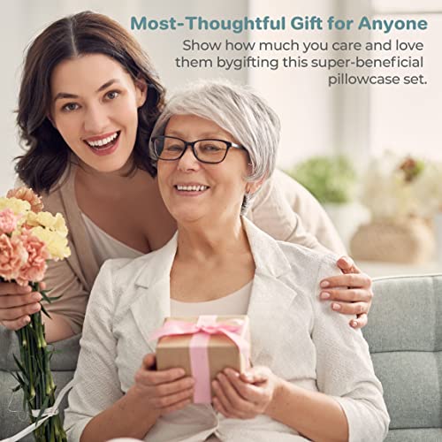Spasilk Pure Silk Pillowcase, Charmeuse Silk Pillowcase, Hypoallergenic Pillowcase, King Sized, Ivory