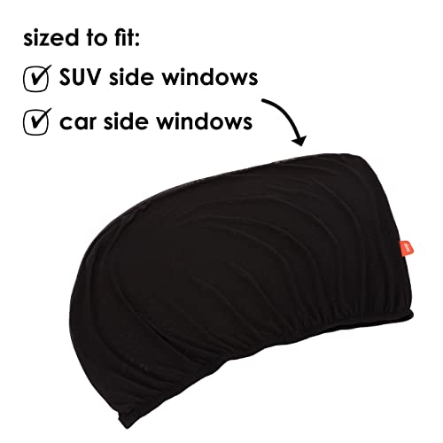 Diono Breeze 'n Shade Pack of 2 Universal Car Rear Side Window Baby Kid Pet Breathable Sun Shade Mesh Backseat, Fits Most Cars/SUVs