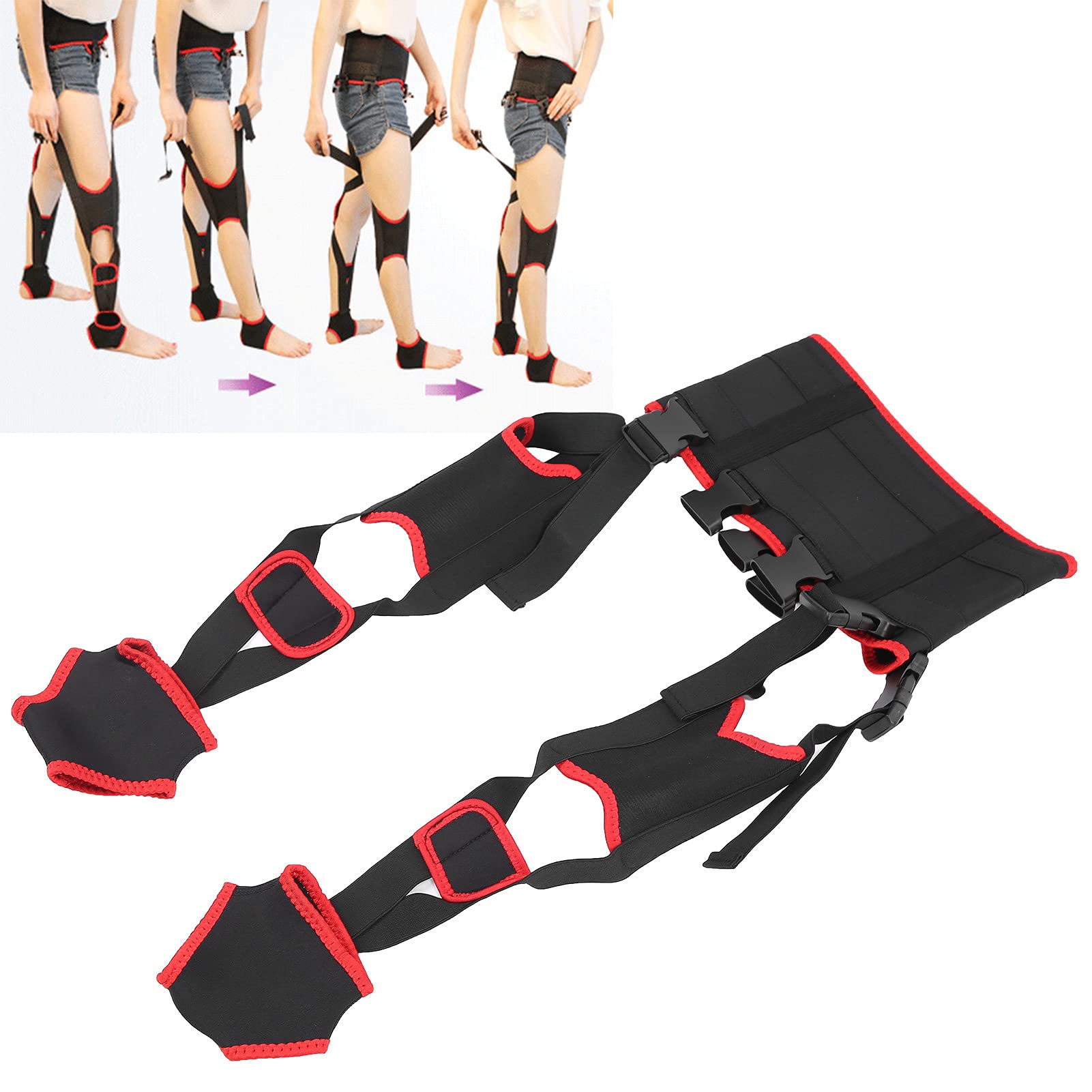 Dioche Legs Correction Belt, O/X Leg Posture Correction Elastic Leg Correction Straighten Belt Band For Adult(L)