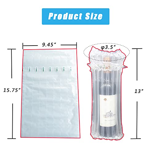 STAYWILD 10 Packs Wine Travel Inflatable Bag Airplane | Wine Bottle Travel Protector Bags | Bubble Travel Camping Wrap Pouches Packing for Wine Bottles(10)