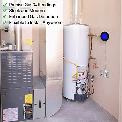 GasKnight 2.0 Natural Gas Detector with LCD - For Home, Kitchen, RV, Camper. Plug-In LPG, LNG, Methane & Butane Leak Sensor