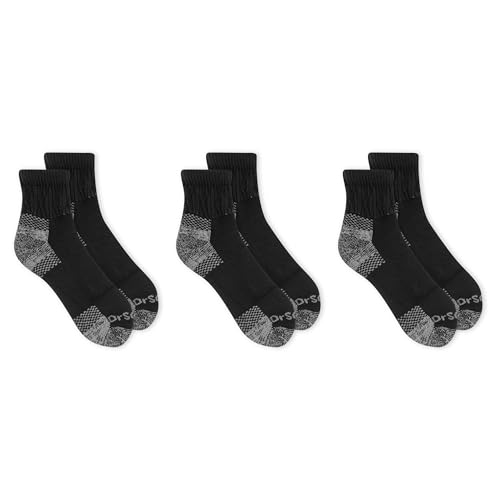 Dr. Scholl's Women Advanced Relief Blisterguard - 2 & 3 Pair Packs Non-binding Cushioned Moisture Management Socks, Black, 4-10 US
