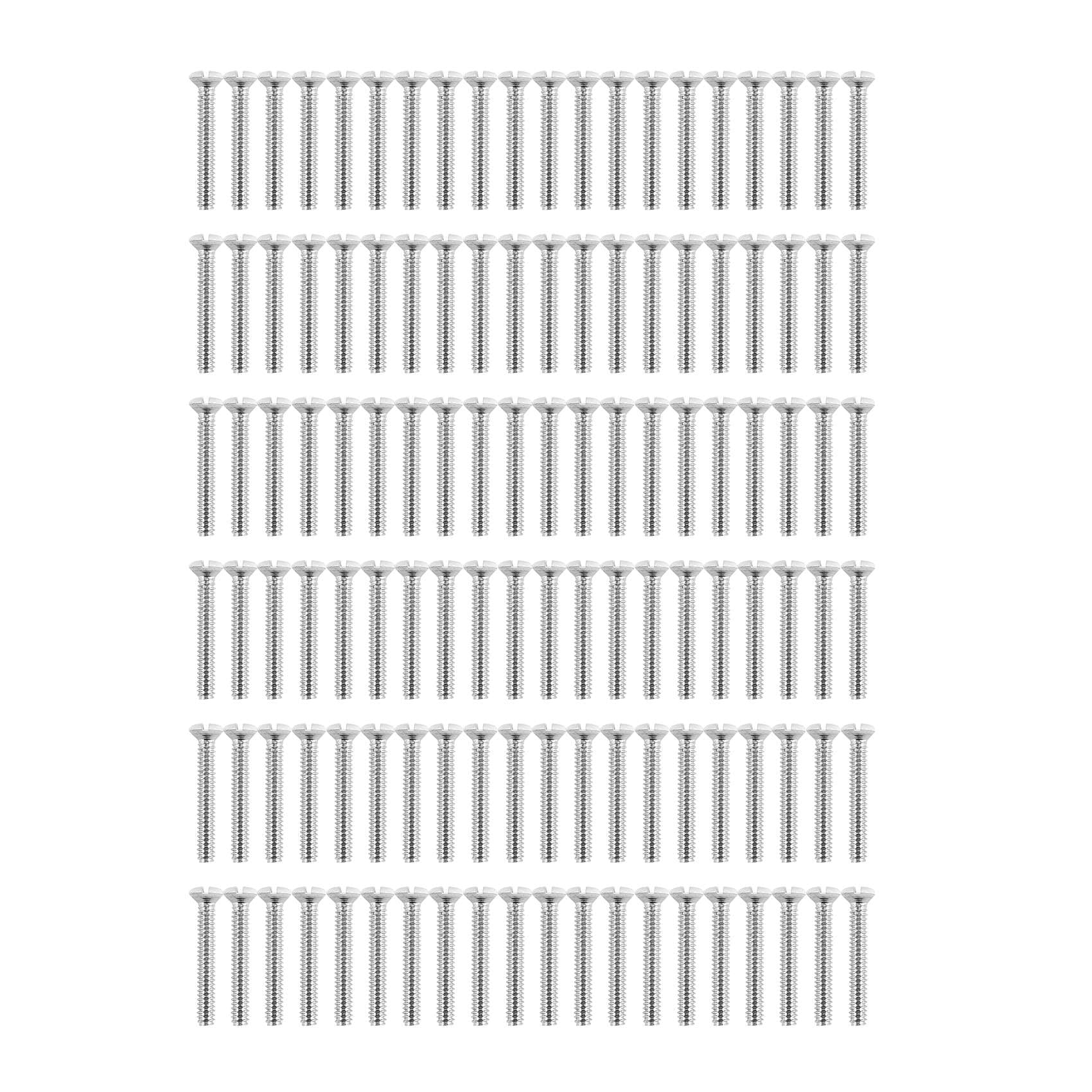 KVSERT 120 Pcs White Wall Plate Screws 1 Inch Long Slotted 6-32 Threads Switch Cover Screws Oval Head Milled Slot Screws Wall