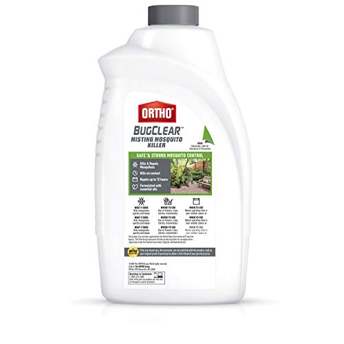 Ortho BugClear Misting Mosquito Killer - Outdoor Misting/Fogging Ready-to-Use Solution, Kills on Contact, Repels Mosquitoes, 32 oz.