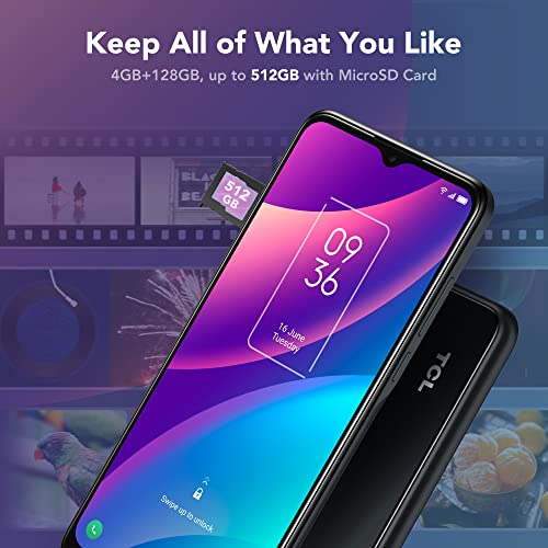 TCL 30 SE |2022| Unlocked Cell Phone 4+128GB, 6.52" Android Phone GSM Unlocked Smartphone with 50MP Camera, 5000mAh, Single SIM, US Version, Space Gray(Not Support Verizon/Boost)