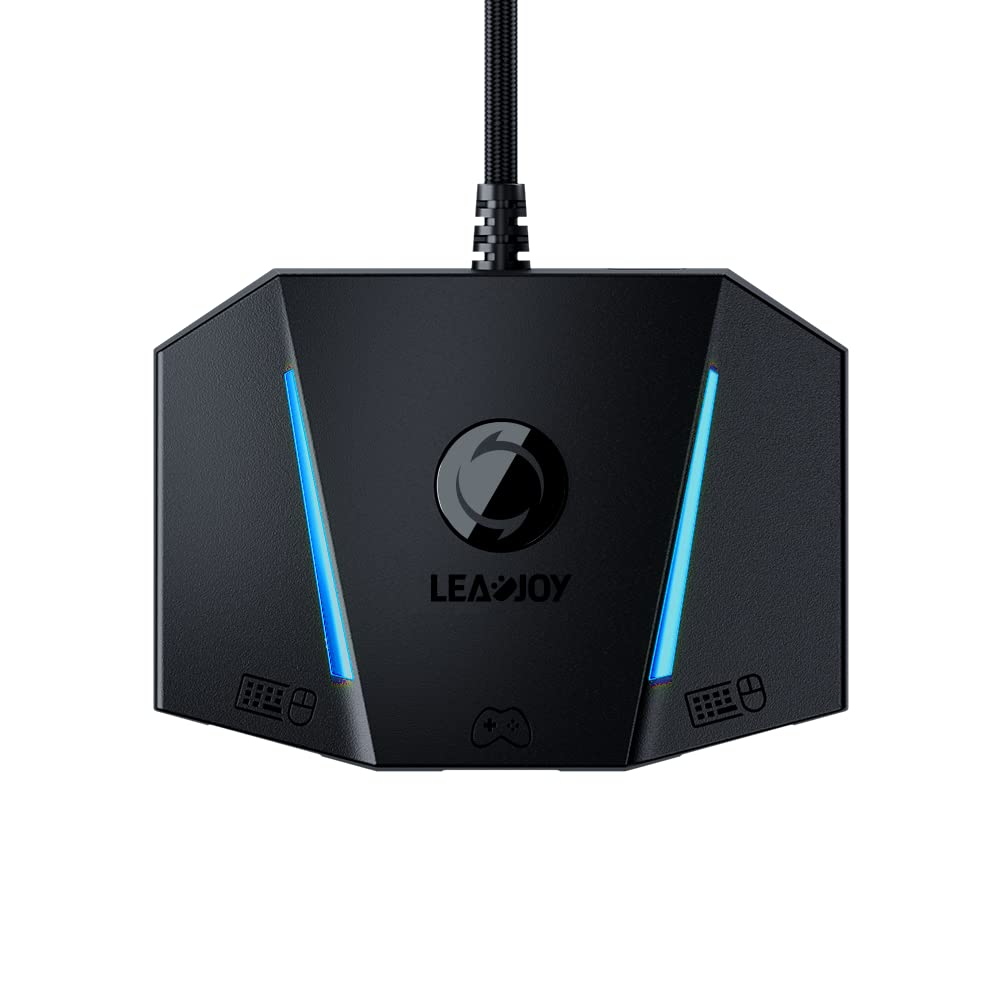 LeadJoy VX2 AimBox Keyboard and Mouse Adapter, Wired Converter with 3.5mm Audio Interface, Console Adapter for PS5, PS4, Xbox One, Xbox Series X/S and Nintendo Switch for COD, Rainbow Six Siege