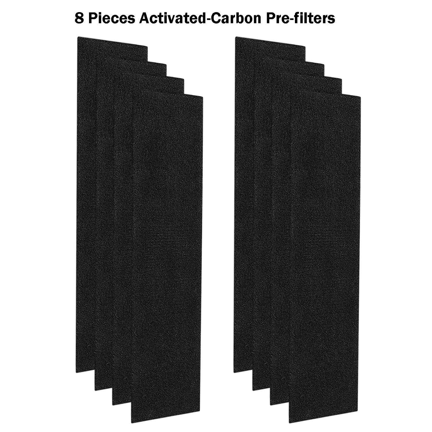 FATATP 2 Pack FLT5000 Filter C Replacement for AC5000 AC5000E AC5250PT AC5350B AC5350W AC5300B AP2800CA with 8 Pack Pre-Filters