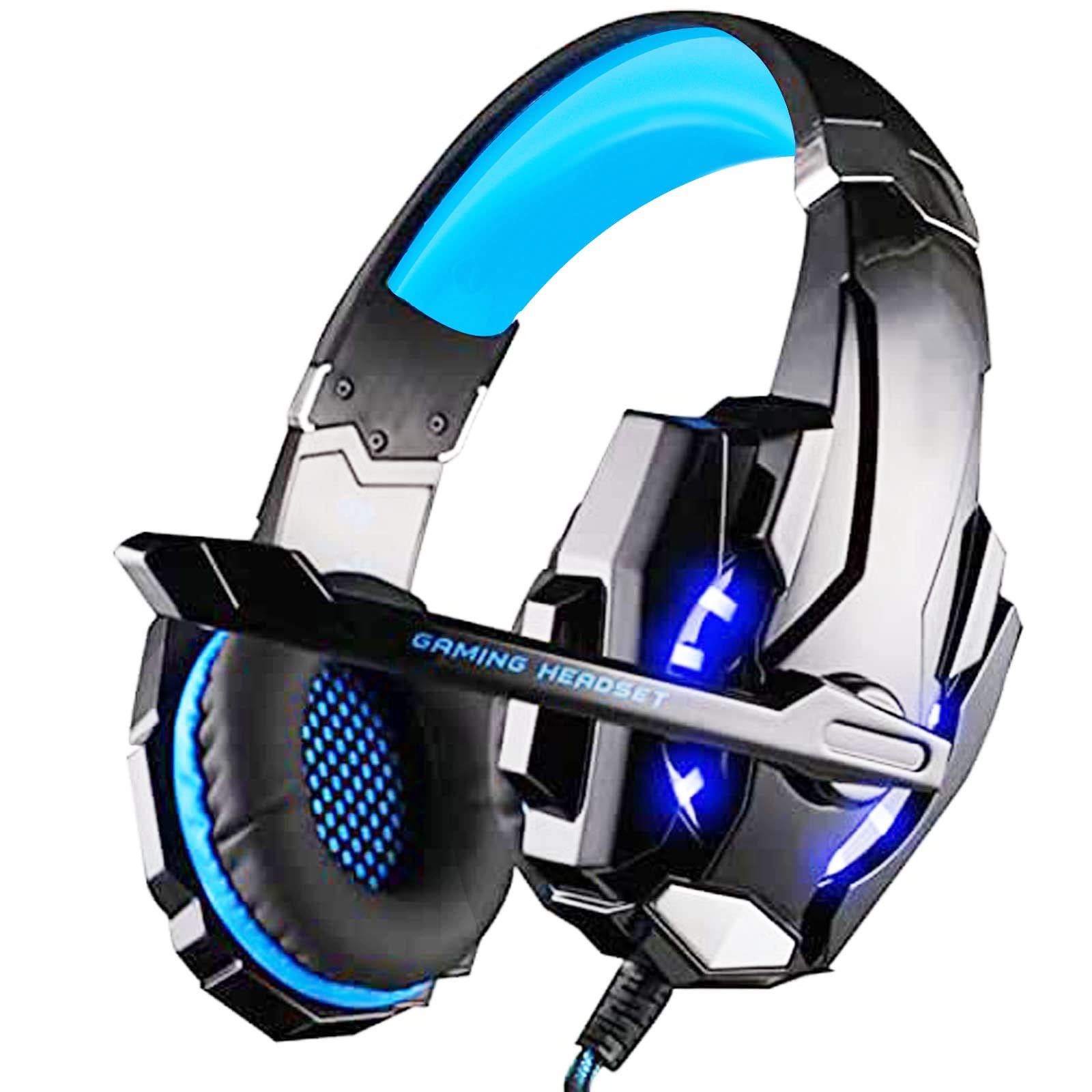 Gaming Headset for Xbox One Headset with Stereo Surround Sound,Gaming Headset with Mic & LED Light Noise Cancelling Gaming Headphones with Microphone Compatible for PC,PS5,Xbox One