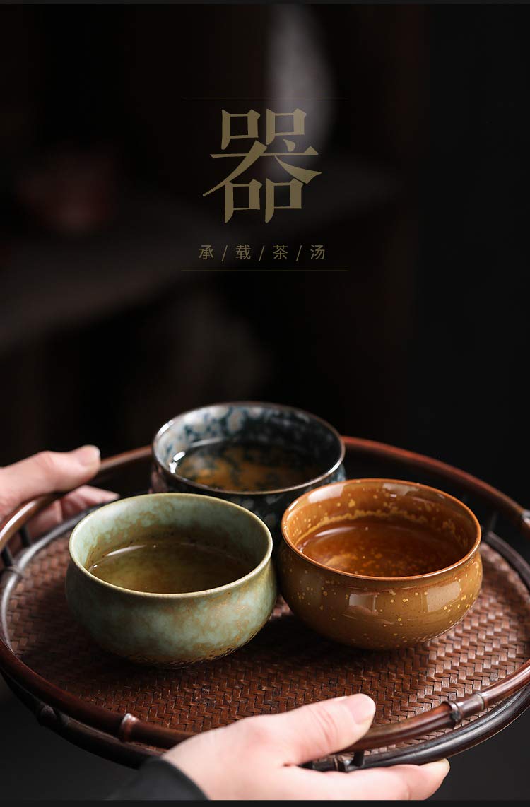Handmade Tea Cup,Tea Cup Set of 5,Kung Fu Tea Cup,Tea Cup Without Handle,Small teacups Bulk,Traditional Chinese Tea Cup