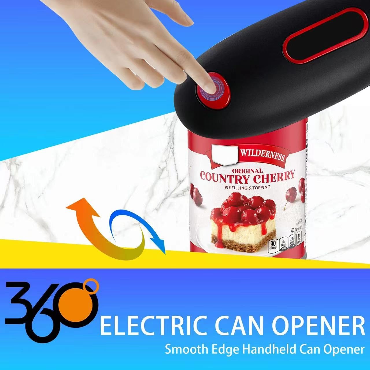 Electric Can Opener, No Sharp Edge Can Opene, One-Touch Electric Can Opener with Auto Shut,Best Kitchen Gadgets Electric Can Openers For Seniors With Arthritis