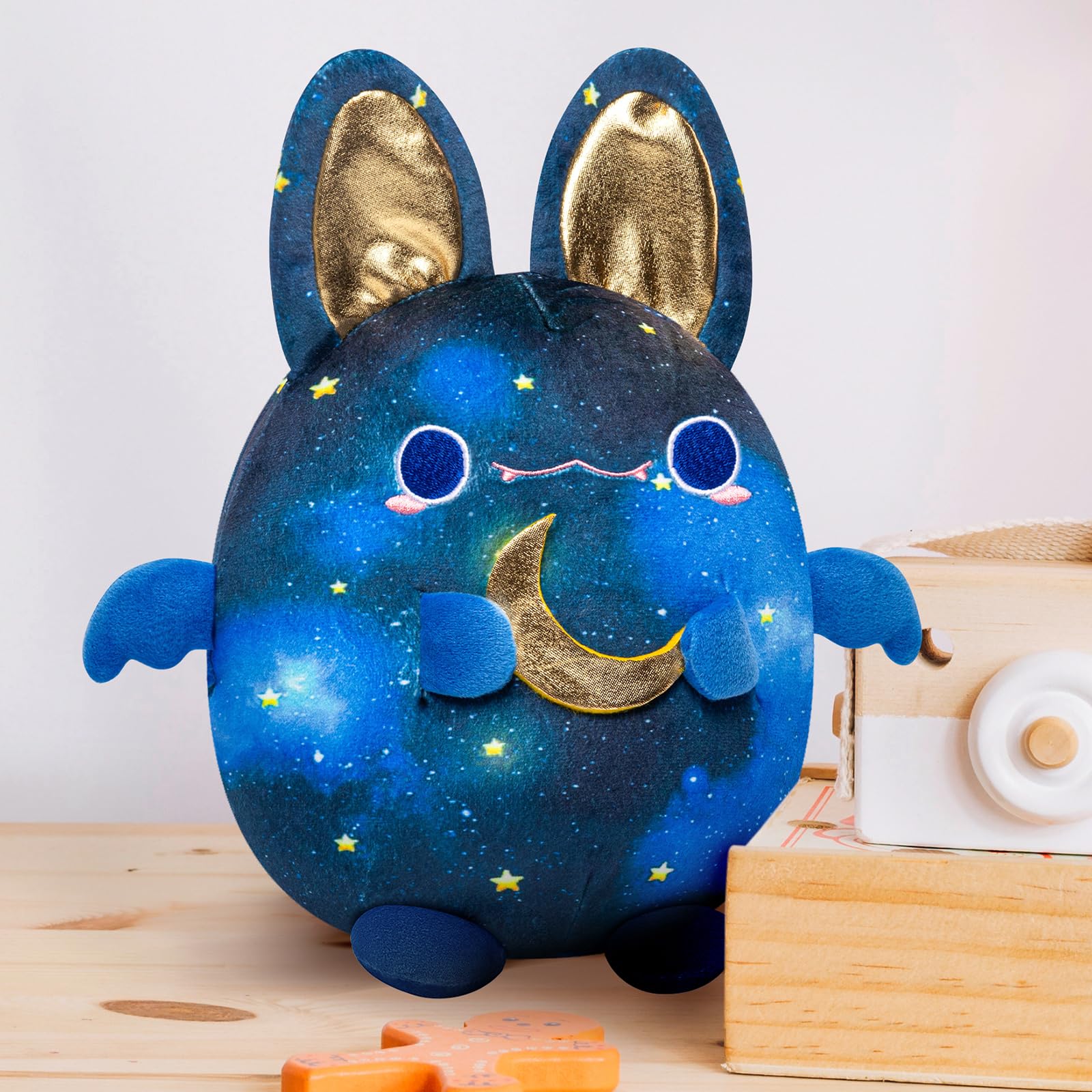 Mewaii Kawaii Cute Kids Plush Toy Pillow, Kawaii Plushie Cute Stuffed Animal, Soft Bat Plushies Squishy Plush Toys(Starry Bat)