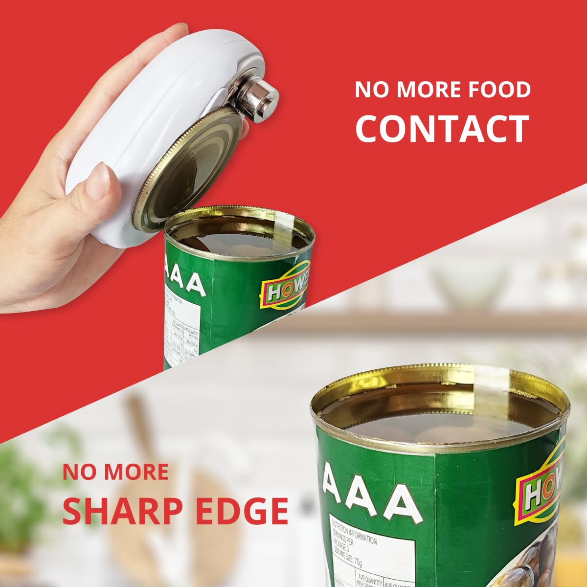 Electric Can Openers For Kitchen-Hands Free Can Openers For Seniors Electric Can Opener Automatic Can Opener With Simple Button Push Safety Can Opener Manual Smooth Edge Can Opener Electric Kitchen