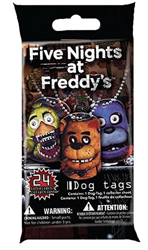 Officially Licensed Five Nights At Freddy's Dog Tags Necklace Mystery Pack 3-Pack "Contains 3 Random Dog Tag Necklaces"