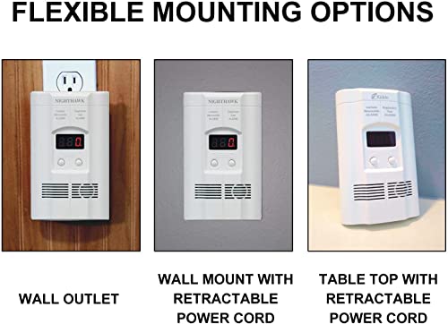 Kidde Carbon Monoxide Detector, Propane, Natural, Methane, & Explosive Gas Alarm, Plug-In Wall with 9-Volt Battery Backup, Digital LED Display