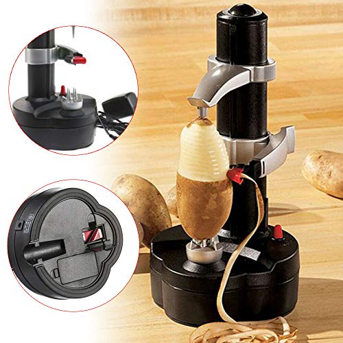 Electric Kitchen Automatic Peel Tool Potato Fruit Peeler Slicer Peeling Machine Tool Vegetable Fruit Fast Peeling Machine Black