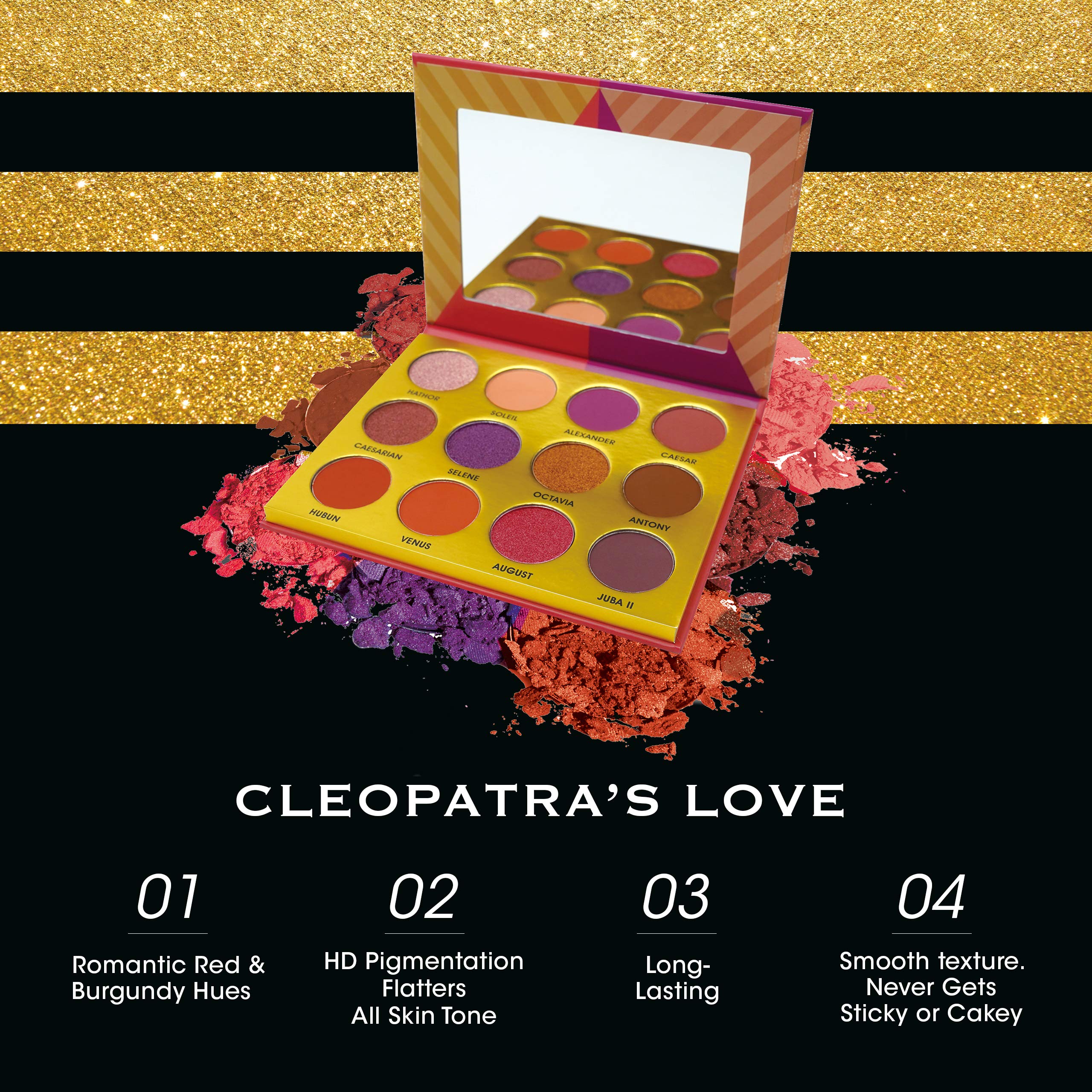 EBIN NEW YORK Sandstorm - Secret of Pharaoh Eyeshadow Palette, Highly Pigmented and Blendable, Cruelty-Free, Long-Lasting Matte & Shimmer