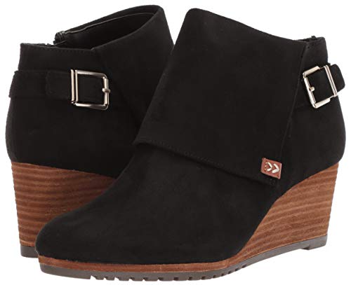 Dr. Scholl's Shoes womens Create Ankle Boot, Black Microfiber, 8.5 US
