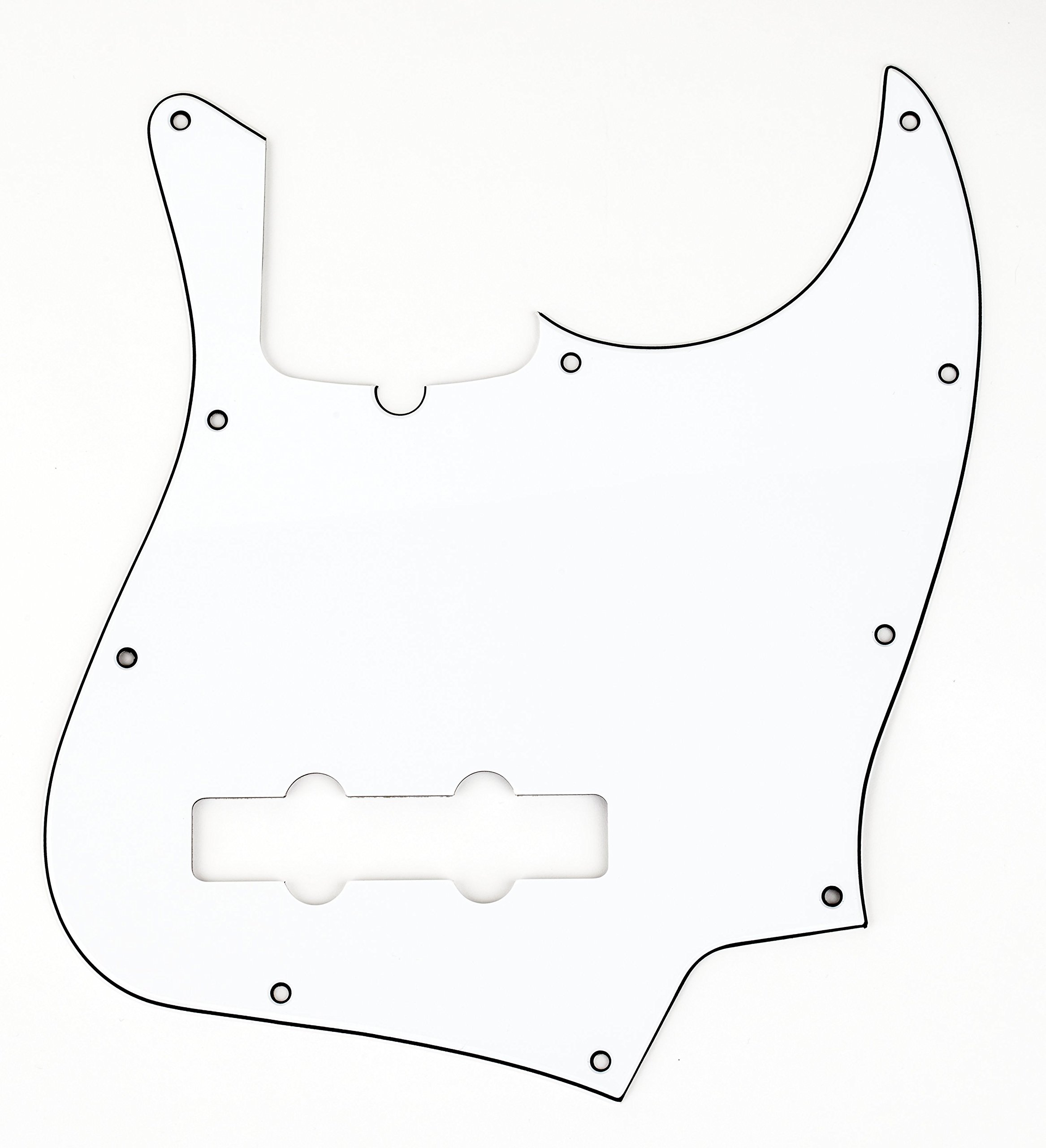 Fender Modern Pickguard, Jazz Bass, 10-Hole - White 3-Ply