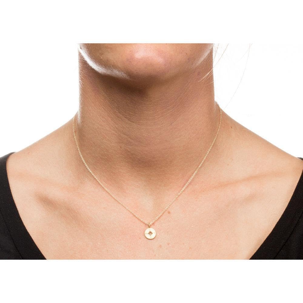 faith small sideways cross necklace- Gold Dipped