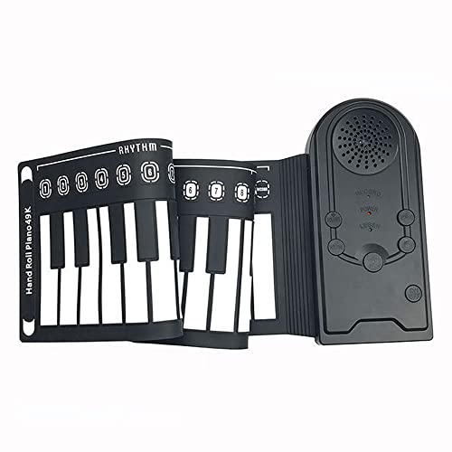 Electric Piano Portable Electronic Piano 49 Keys Soft Keyboard Piano for Beginners Silicone Foldable Piano Home Digital Piano (RDW0005)
