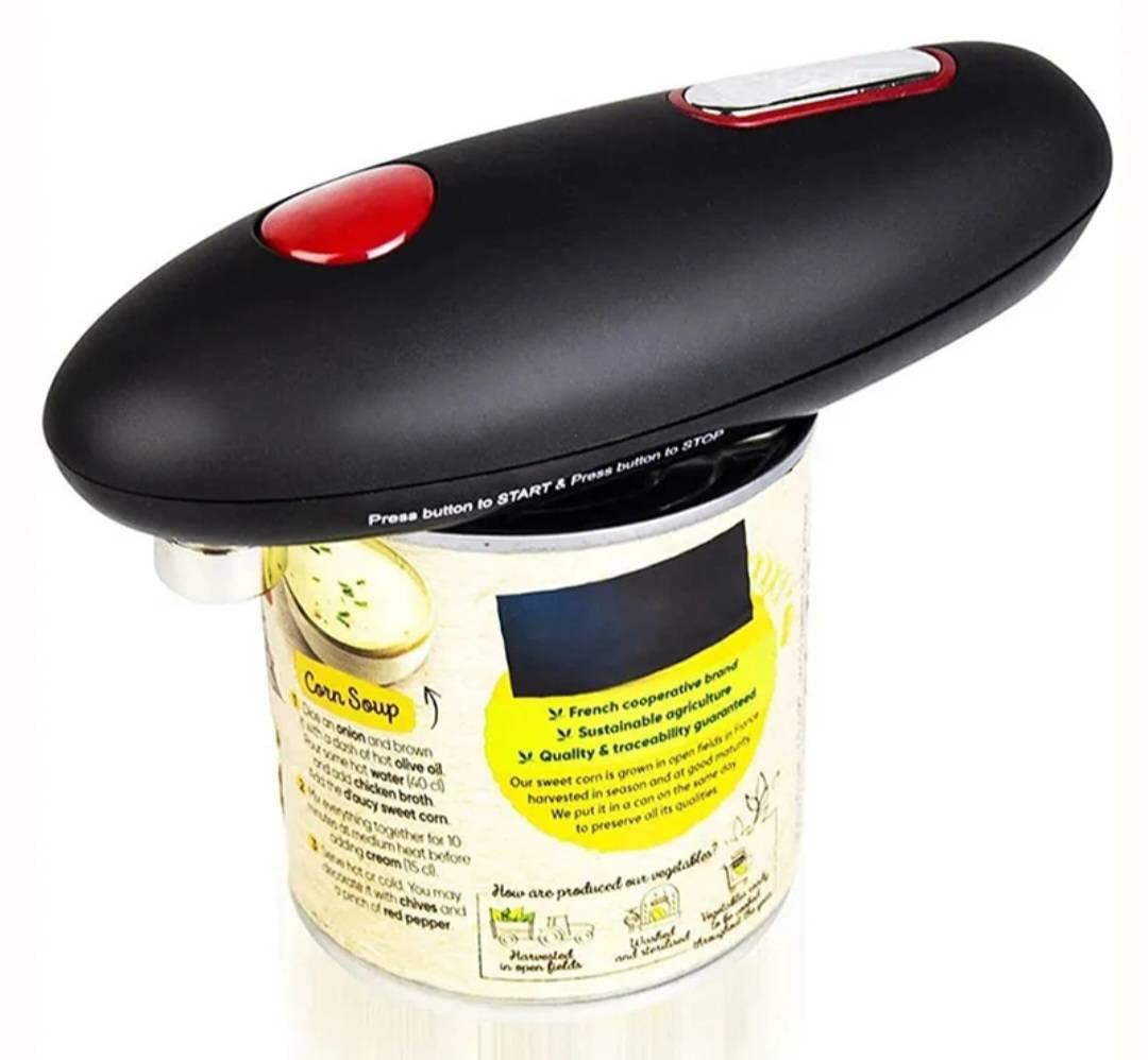 Electric Can Opener One Touch Electric Jar Opener No Sharp Edge Kitchen Gadget Battery Operated Kitchen Gifts for Arthritis and Seniors