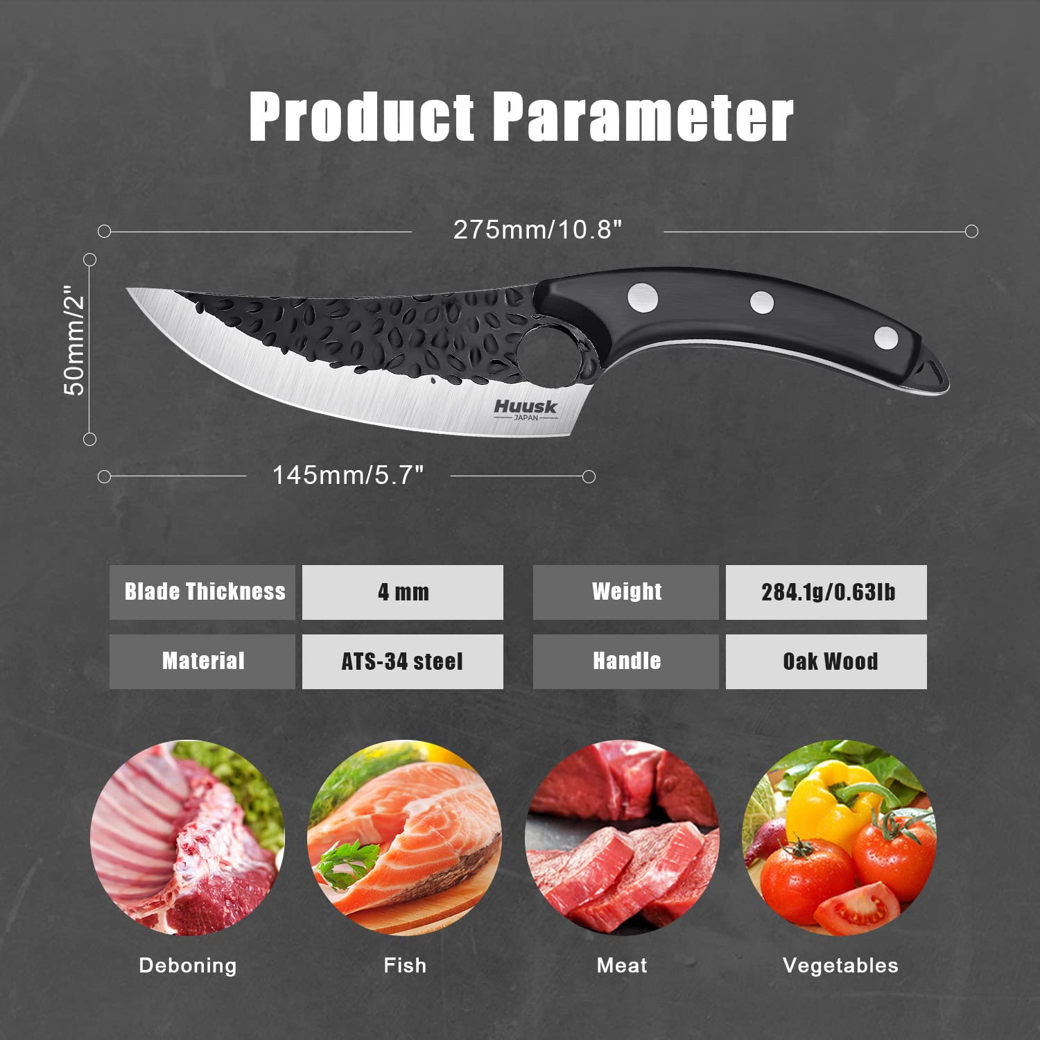 Huusk Collectible Knives Chef Knife & Meat Knife with Leather Sheath and Gift Box…