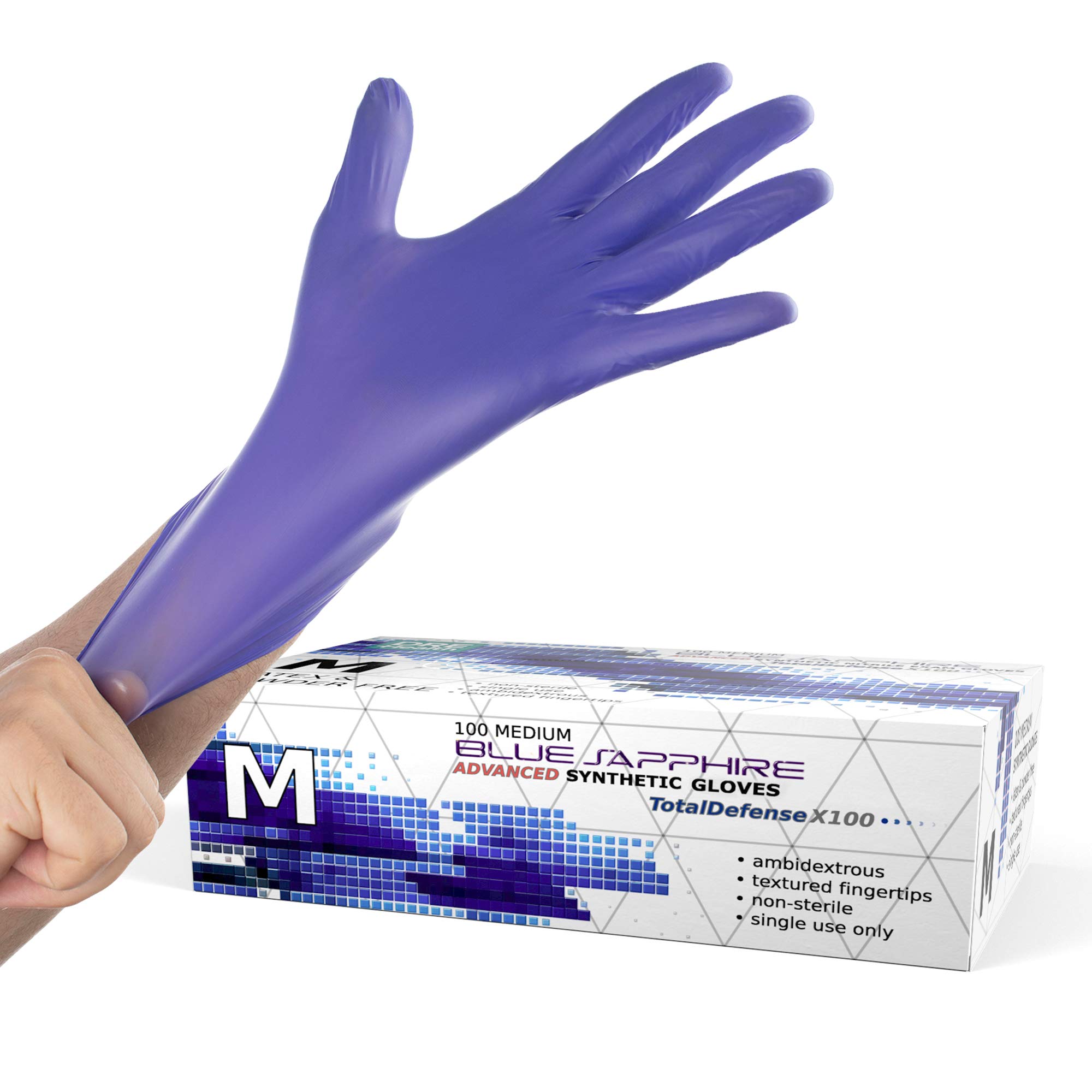 Dre Health Synthetic Nitrile Disposable Gloves Small -100 Pack -Latex Free Medical Gloves