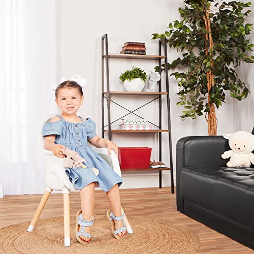 Dream on Me Lulu 2-in-1 Convertible Highchair in Light Grey | Compact High Chair | Lightweight | Portable