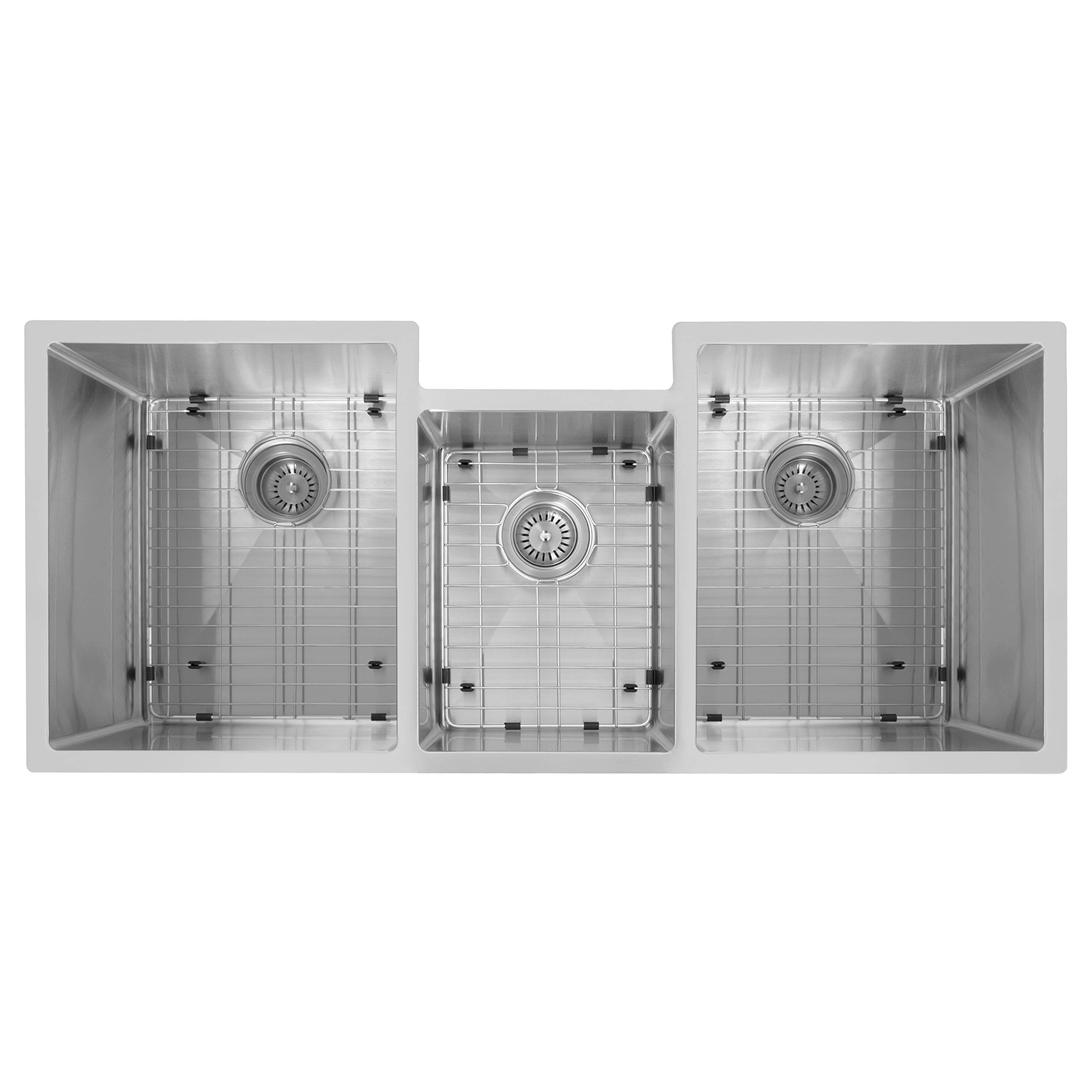ZLINE 45" Breckenridge Undermount Triple Bowl Stainless Steel Kitchen Sink with Bottom Grid and Accessories (SLT-45)