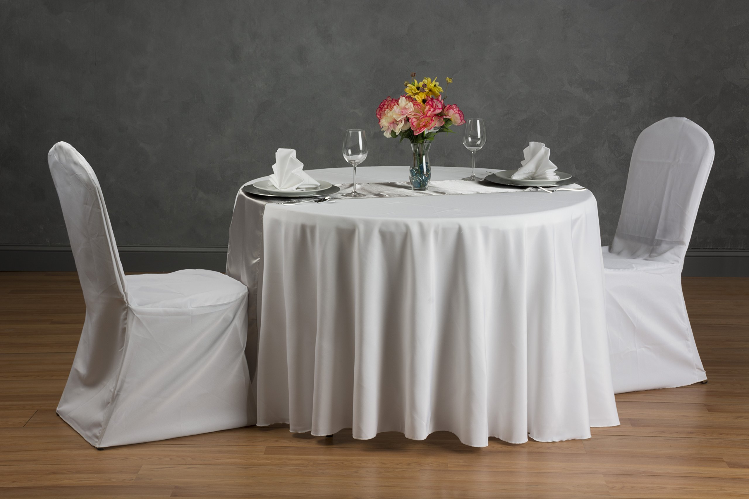 Displays2go White Cover for Tall Banquet Chair, 38-Inch
