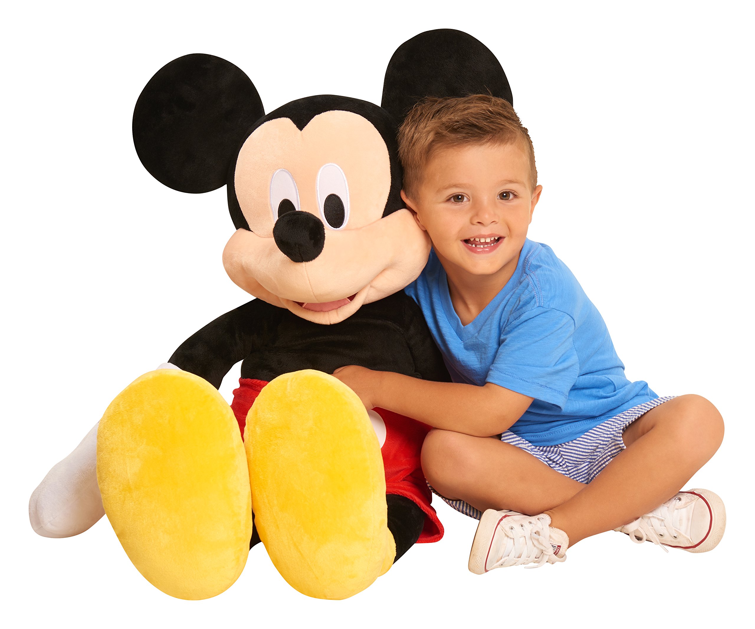 Disney Junior Mickey Mouse 40 Inch Giant Plush Mickey Mouse Stuffed Animal for Kids, Kids Toys for Ages 2 Up by Just Play