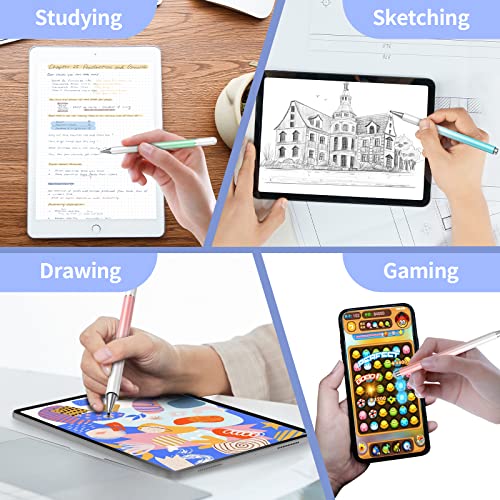 Stylus Pens for Touch Screens, 2 in 1 Magnetic Disc Stylus Pen with Magnetic Cap, Compatible with All Touch Screens