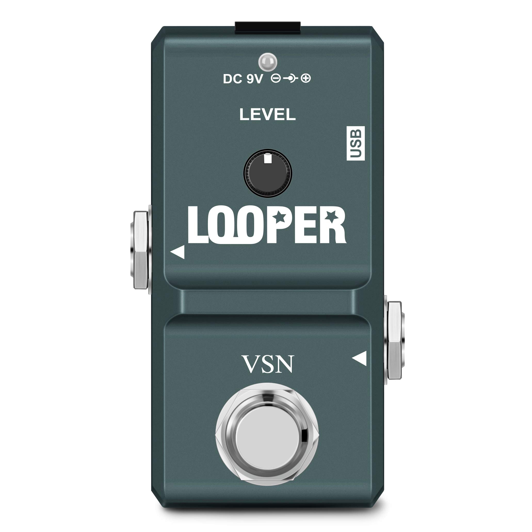 VSN 48K Looper Electric Guitar Effect Loop Pedal 10 Minutes of Looping Unlimited Overdubs USB Port True Bypass