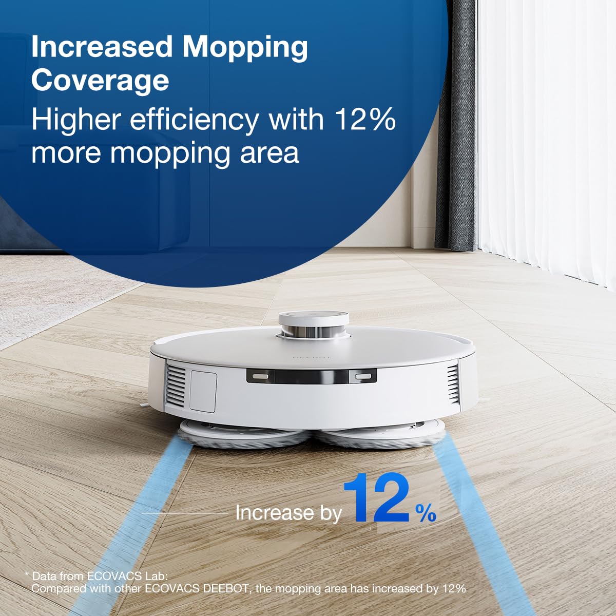 ECOVACS Washable Mopping Pads 4 PCS Per Pack for DEEBOT X2 Omni/ T20 Omni/ T10 Omni/ X1 Omni/ X1 Turbo Series Robot Vacuum and Mop Cleaner, Gray